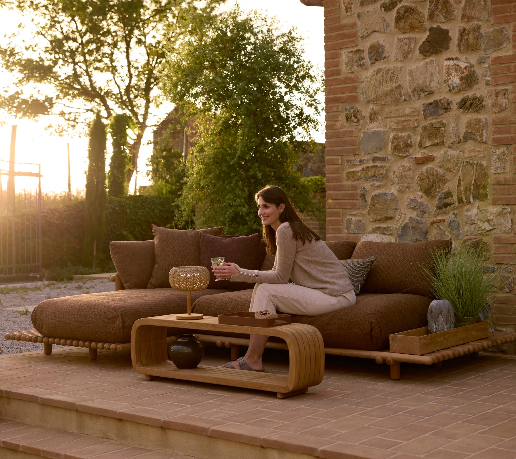 Cane-line Mellow sofa module/coffee table - Scandinavian outdoor ...